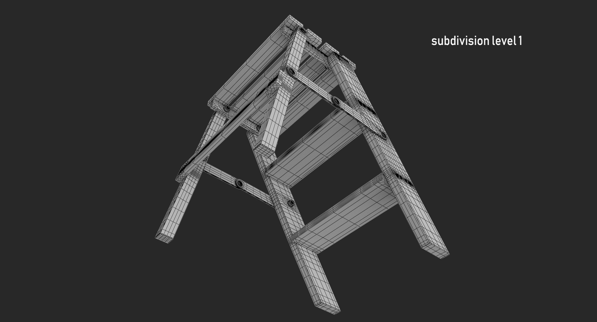 Step Ladder Wooden 3D Model - TurboSquid 1415817