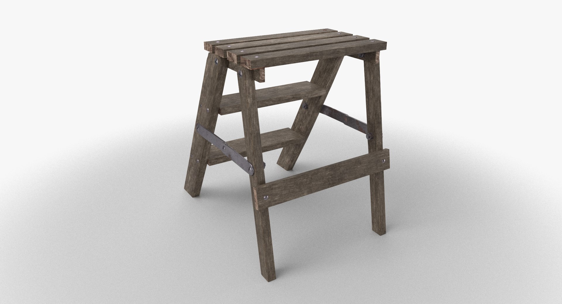 Step Ladder Wooden 3D Model - TurboSquid 1415817