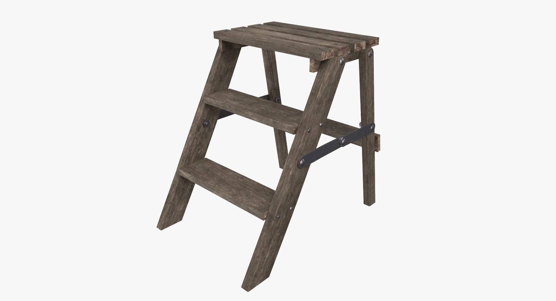 Step ladder wooden 3D model - TurboSquid 1415817