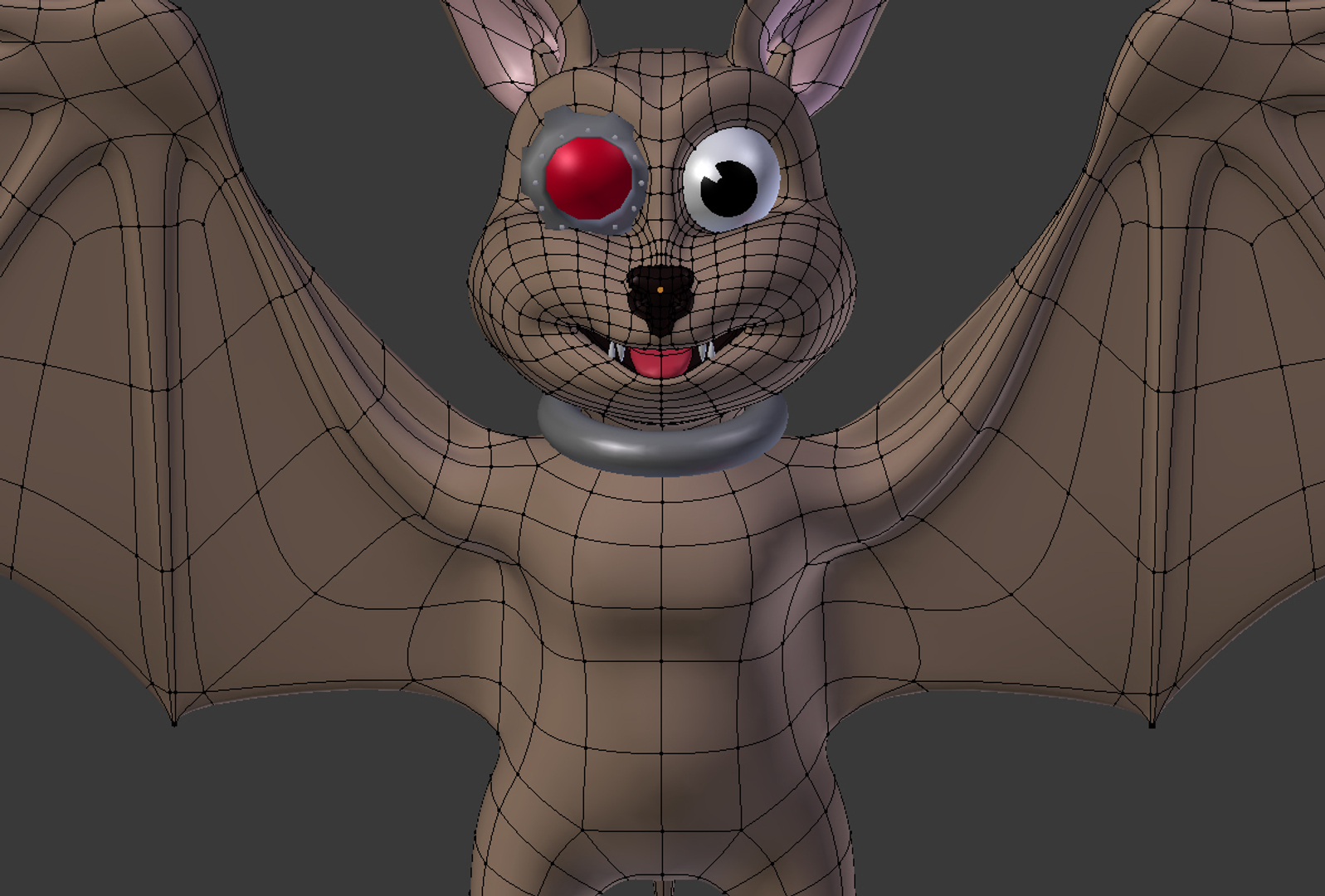 cartoon bat 3d obj