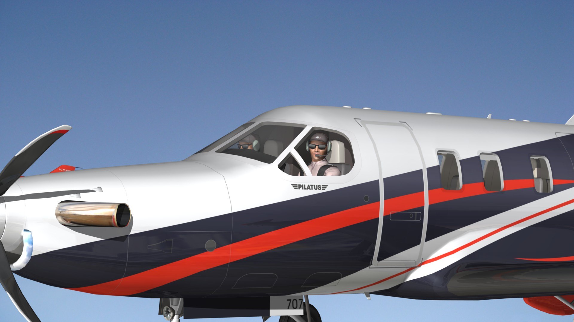 Pilatus PC12 NGX N707 3D Model - TurboSquid 1841872