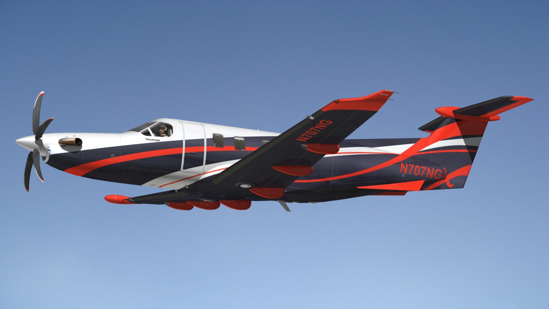 Pilatus PC12 NGX N707 3D model - TurboSquid 1841872