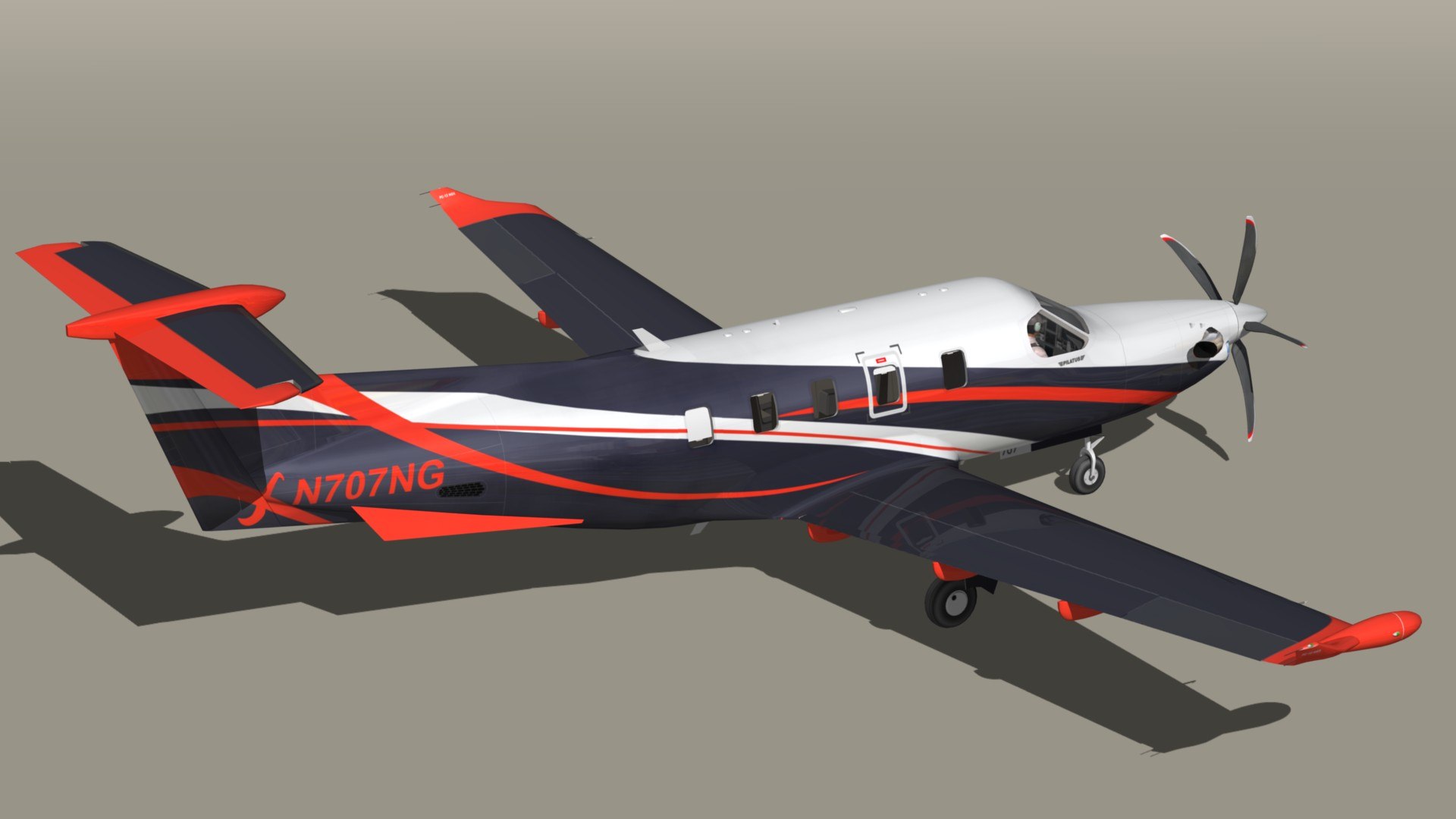 Pilatus PC12 NGX N707 3D Model - TurboSquid 1841872