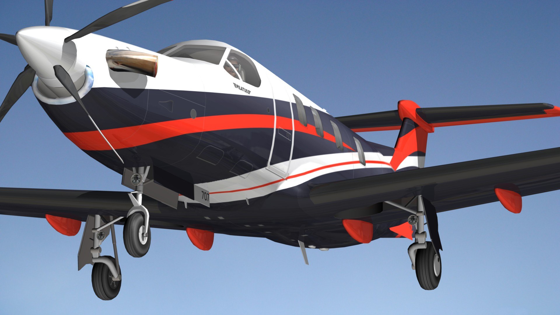 Pilatus PC12 NGX N707 3D Model - TurboSquid 1841872