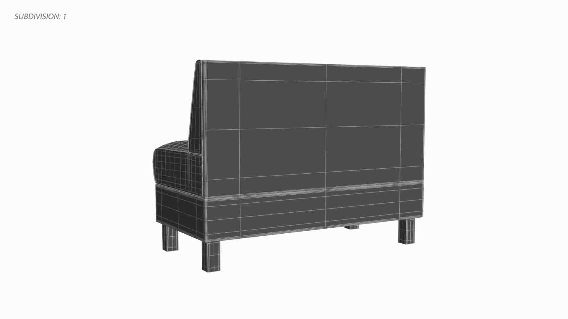 3D Restaurant Bench - TurboSquid 2123832