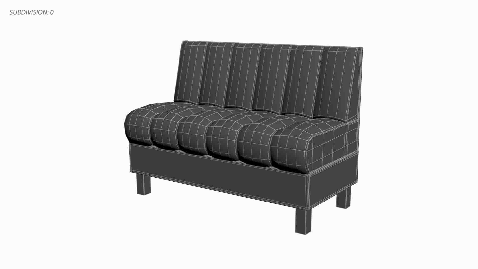 3D Restaurant Bench - TurboSquid 2123832