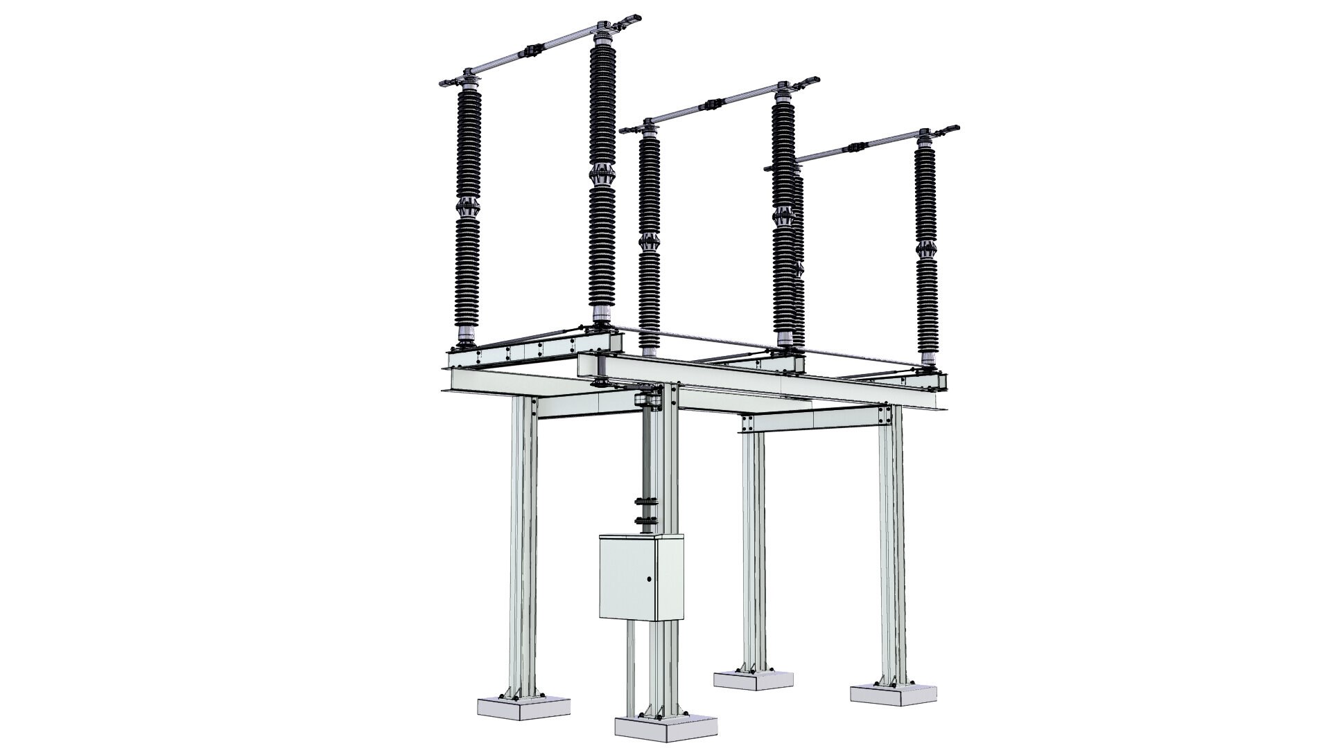 High Voltage Center Disconnector Break Switch 51 Model - TurboSquid 2397164