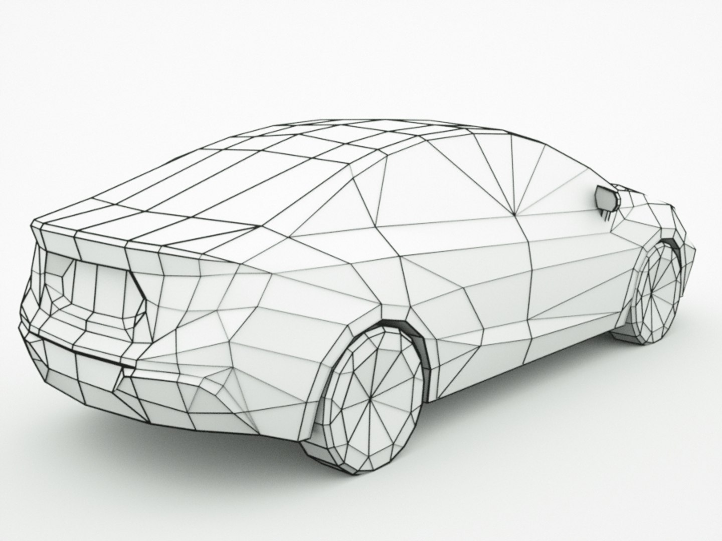 3d model of generic sedan v13