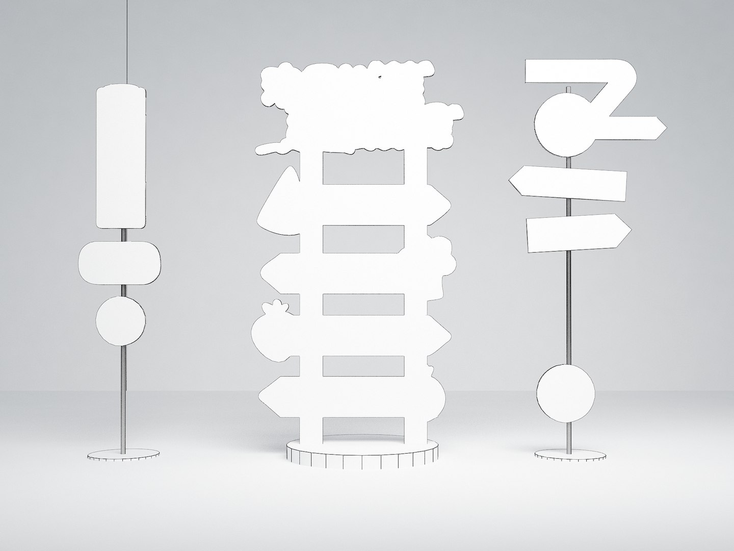 3D Guide Board Advertising Board Commercial Drainage Board Decorative ...