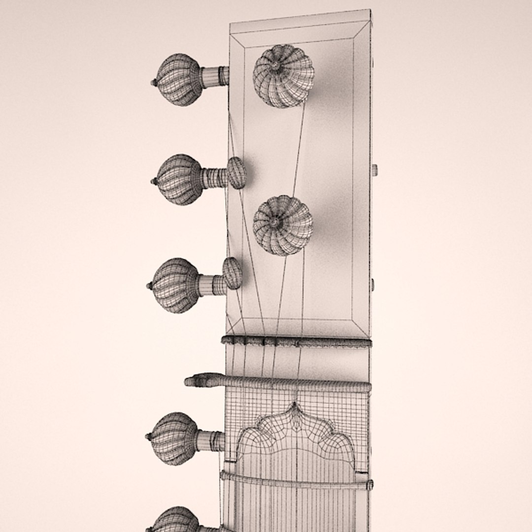 3d Sitar Stringed