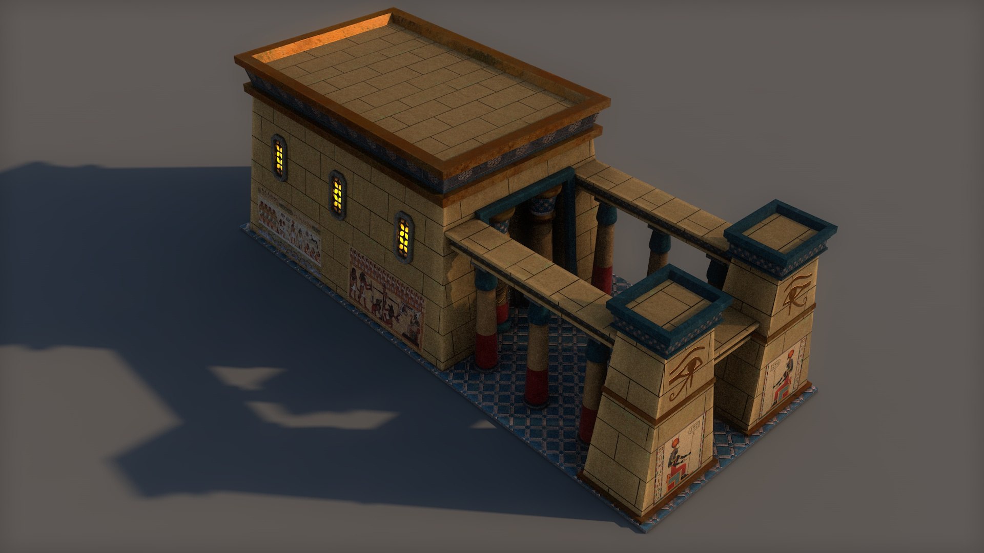 3D Model Egyptian Building 05 - TurboSquid 1839905