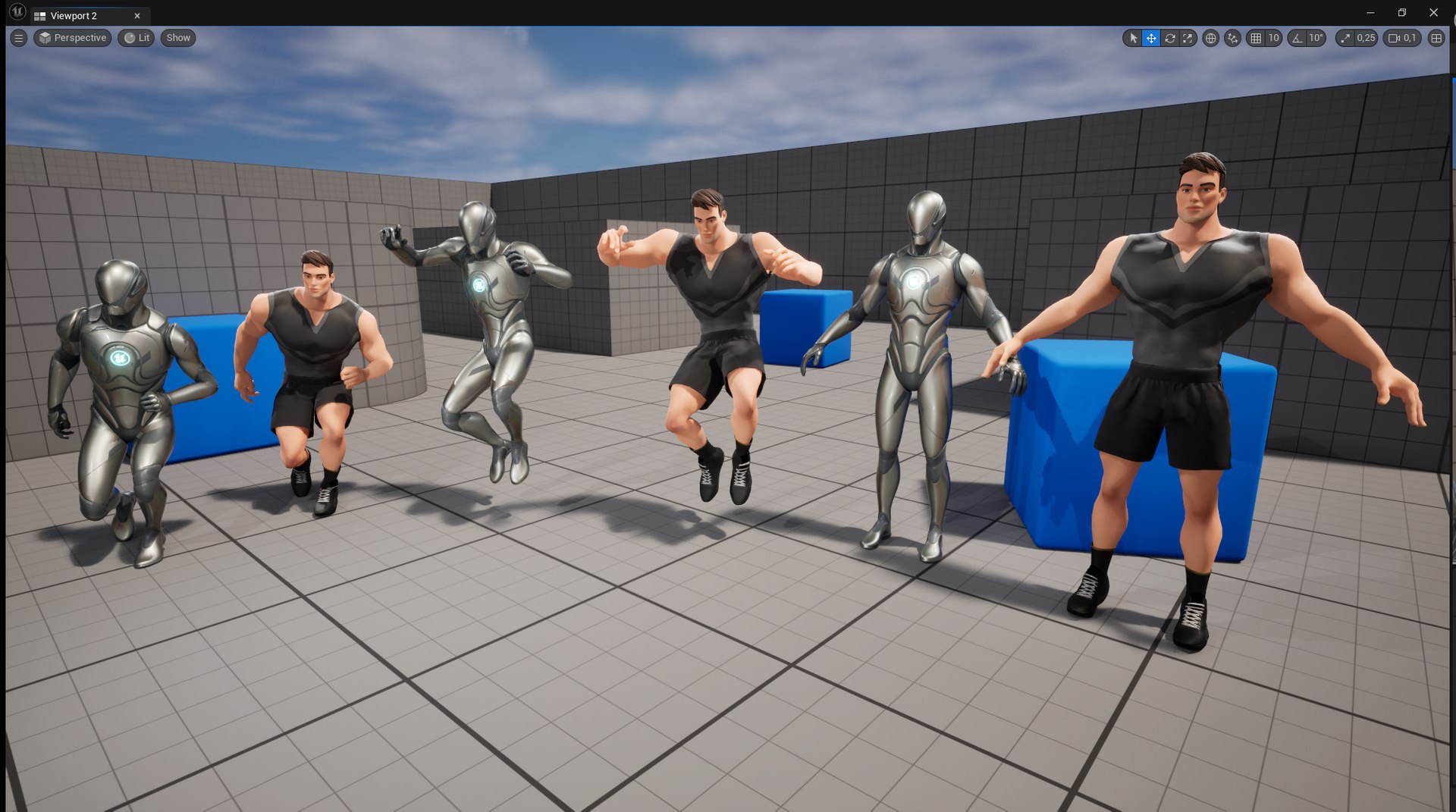 3D Model Muscular Sportsman Athlete Rigged Stylized Fit Male Model ...