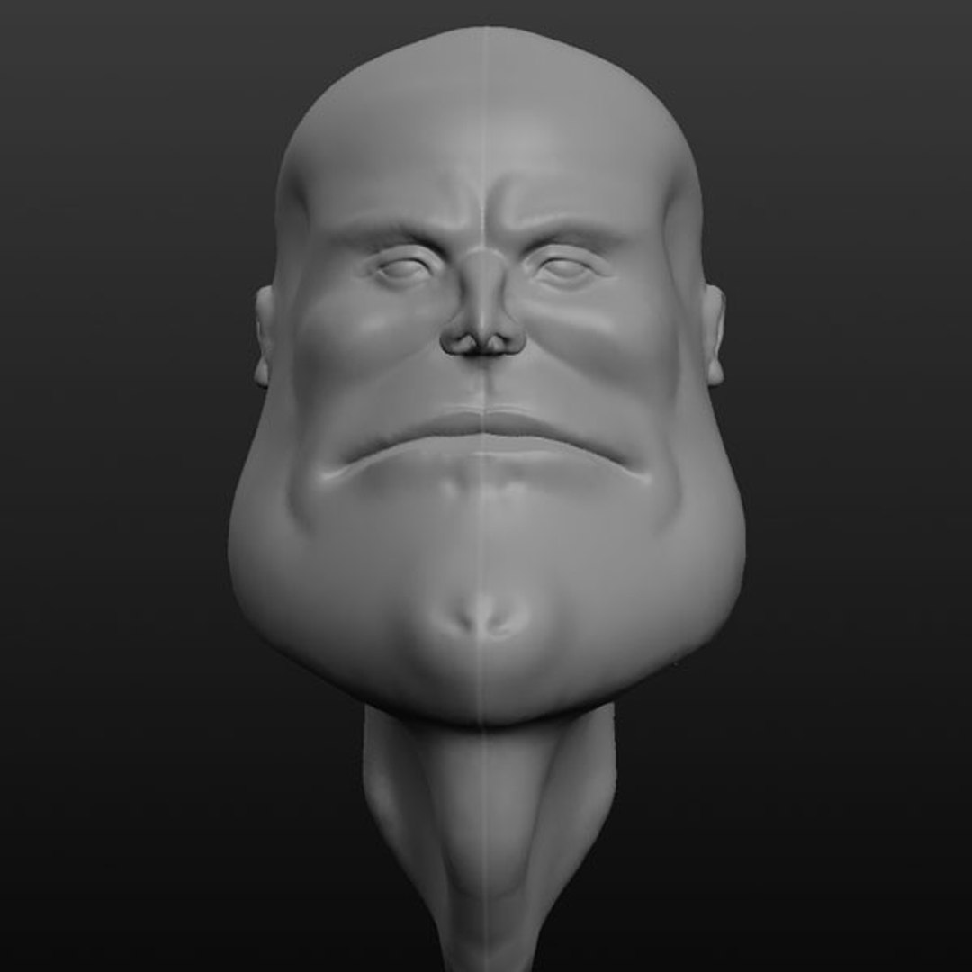 Free Male Head 3d Model