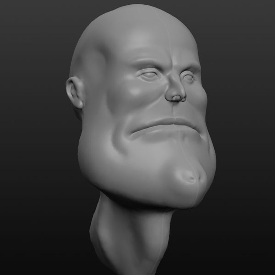 Free Male Head 3d Model