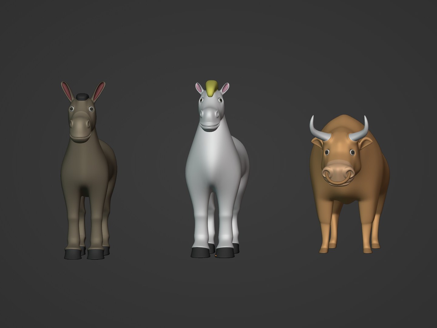 3D Cartoon Animals Pack - TurboSquid 1855548