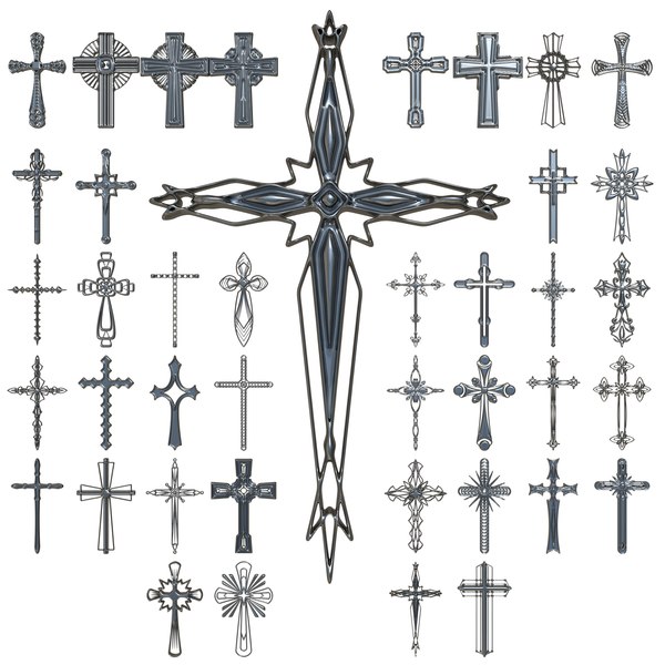 modelo 3d 40 Modelos 3D de cruces cristianas Vol 6 - TurboSquid 2288196