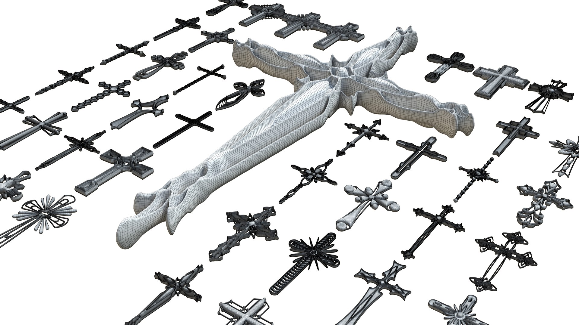 40 Christian Cross 3D Model Vol 6 3D Model - TurboSquid 2288196
