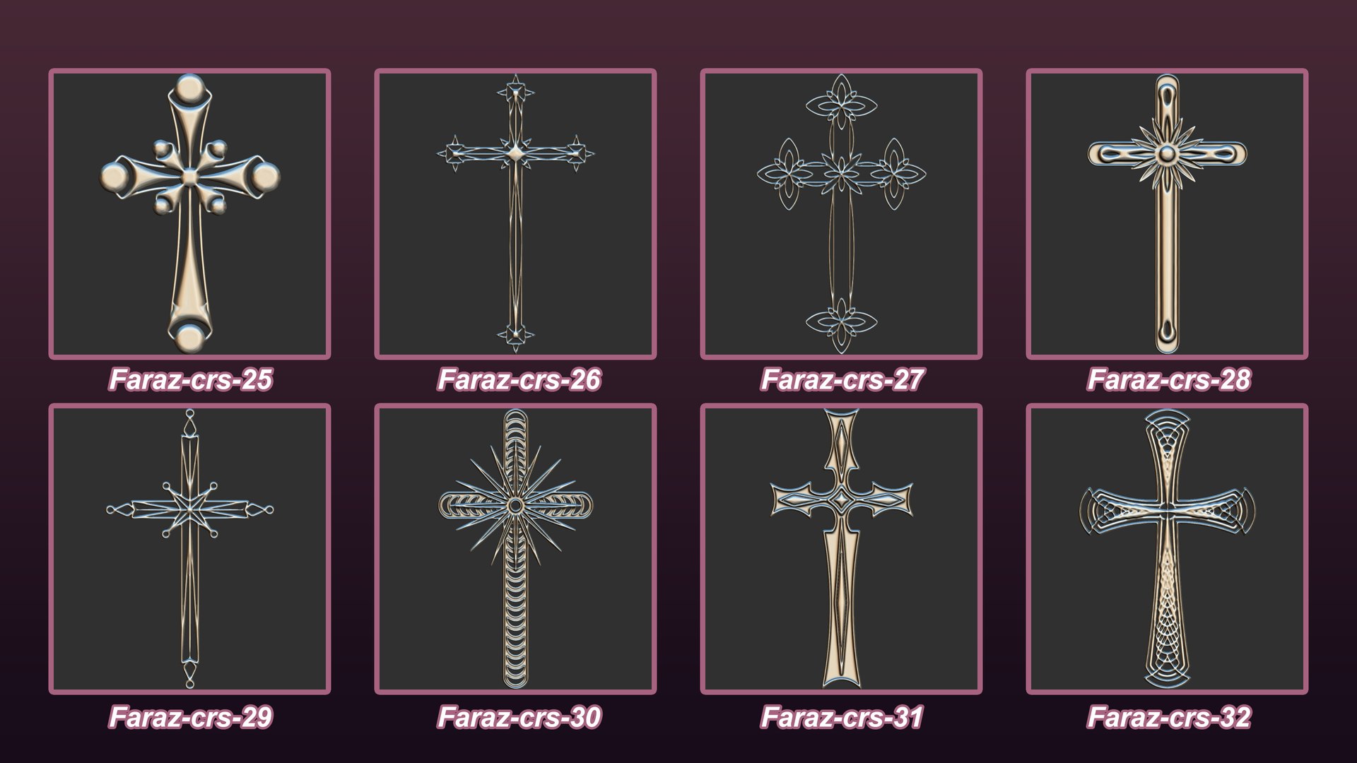 40 Christian Cross 3D Model Vol 6 3D Model - TurboSquid 2288196