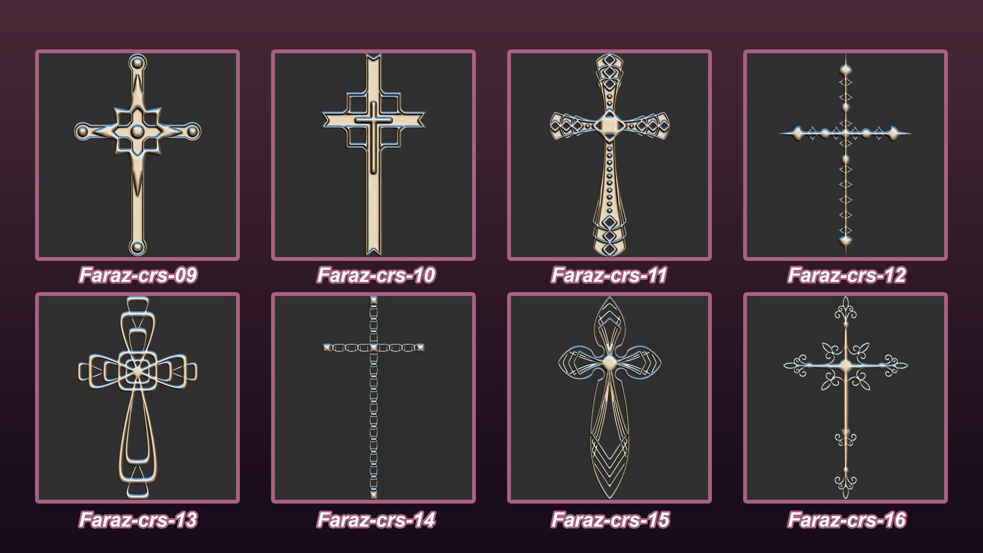 40 Christian Cross 3D Model Vol 6 3D Model - TurboSquid 2288196
