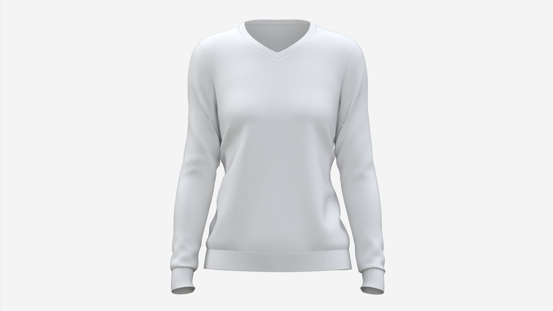 3D Sweatshirt For Women Mockup 02 White Model - TurboSquid 2043884