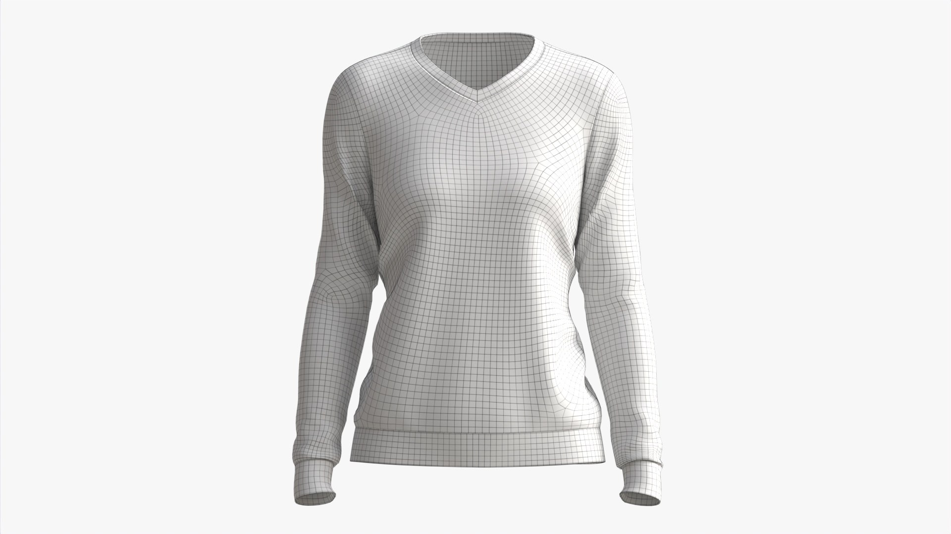 3D Sweatshirt For Women Mockup 02 White Model - TurboSquid 2043884