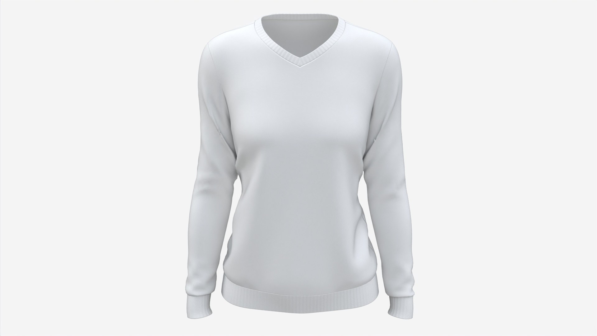 3D Sweatshirt For Women Mockup 02 White Model - TurboSquid 2043884