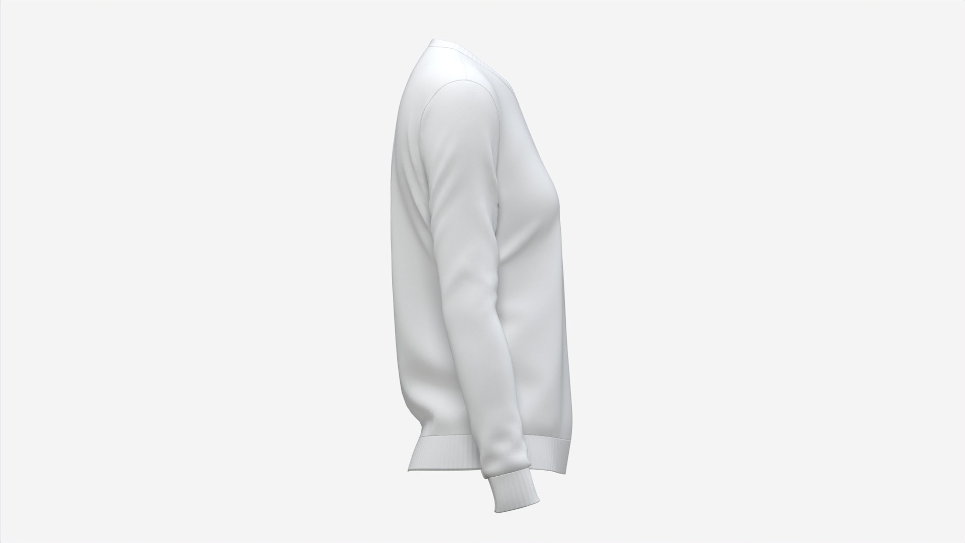 3D Sweatshirt For Women Mockup 02 White Model - TurboSquid 2043884