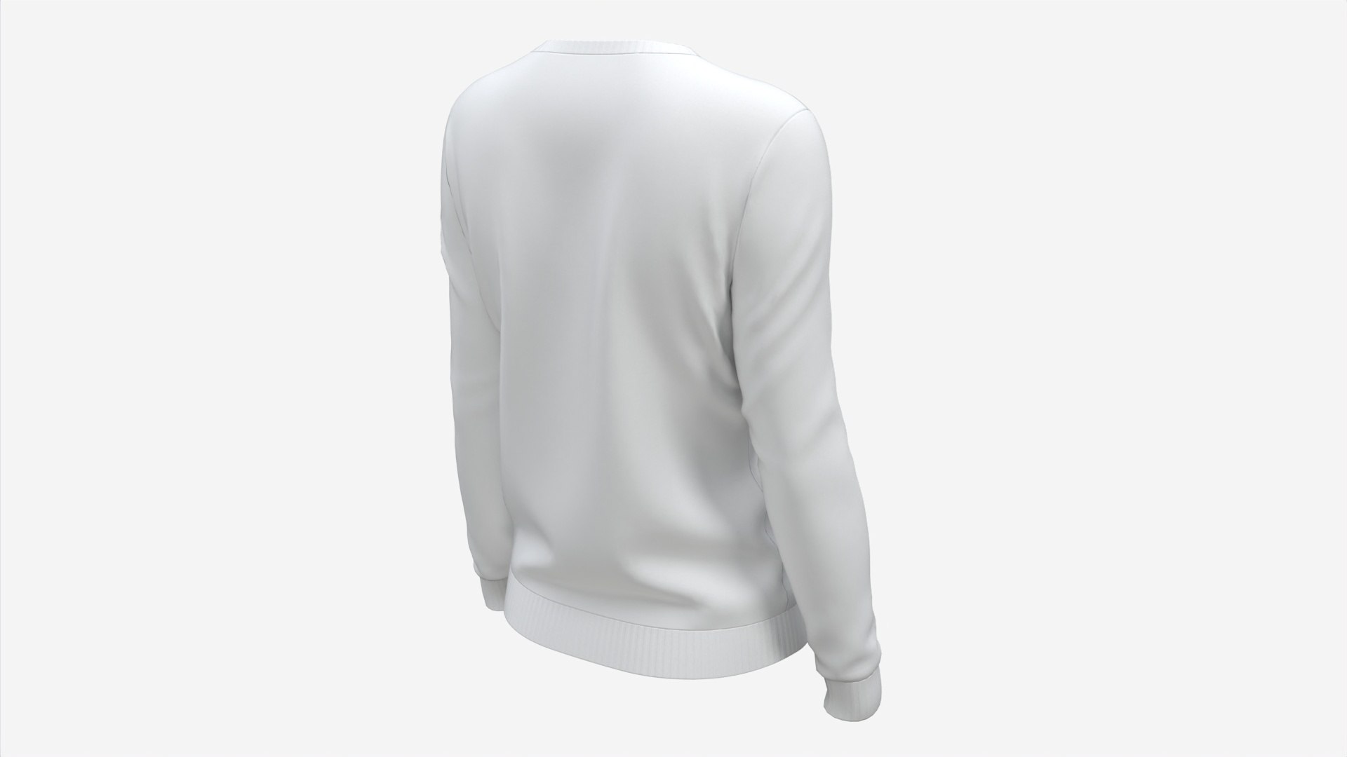 3D Sweatshirt For Women Mockup 02 White Model - TurboSquid 2043884