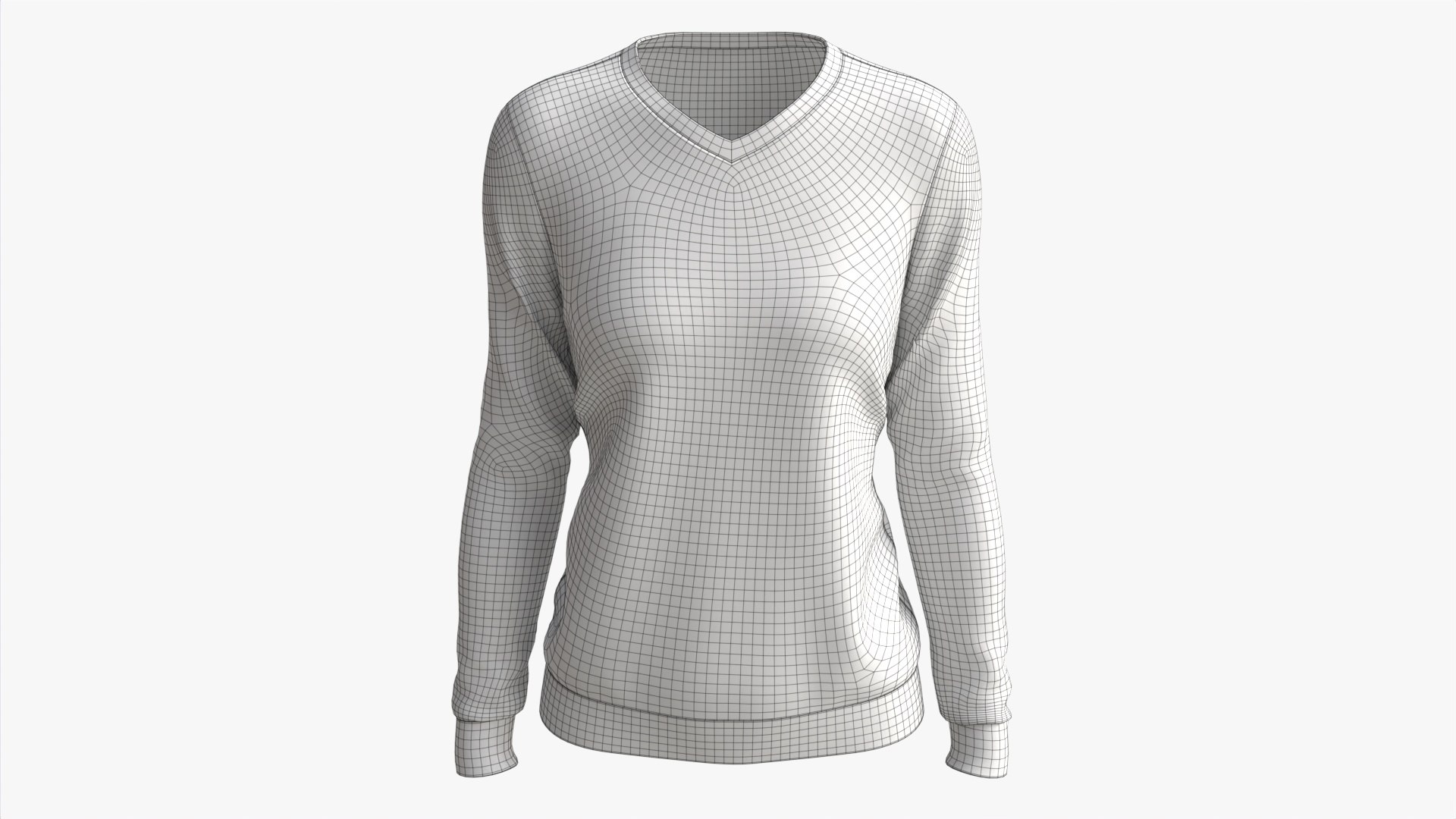 3D Sweatshirt For Women Mockup 02 White Model - TurboSquid 2043884