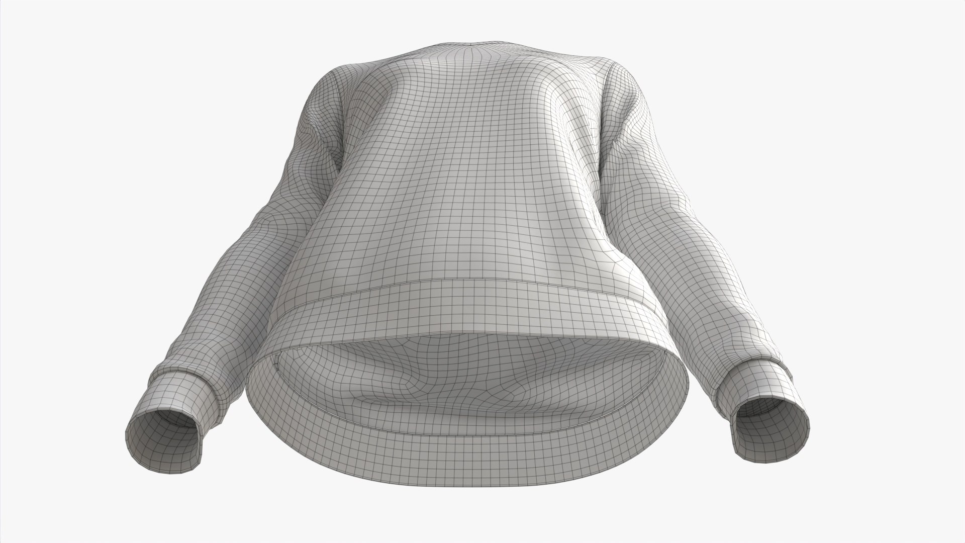 3D Sweatshirt For Women Mockup 02 White Model - TurboSquid 2043884