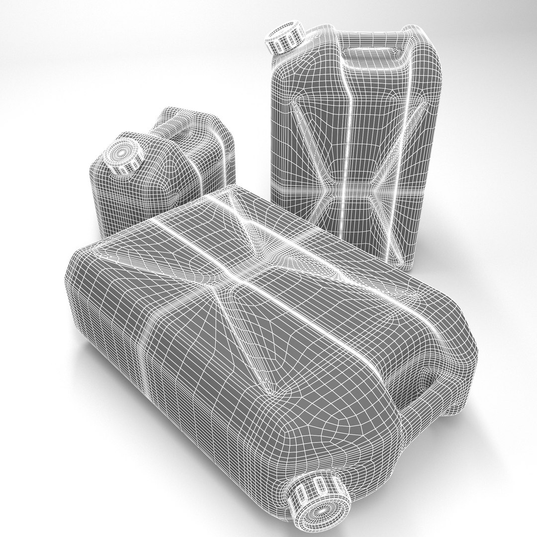 20-10-5 Liter Plastic Jerry Cans 3D Model - TurboSquid 1893081