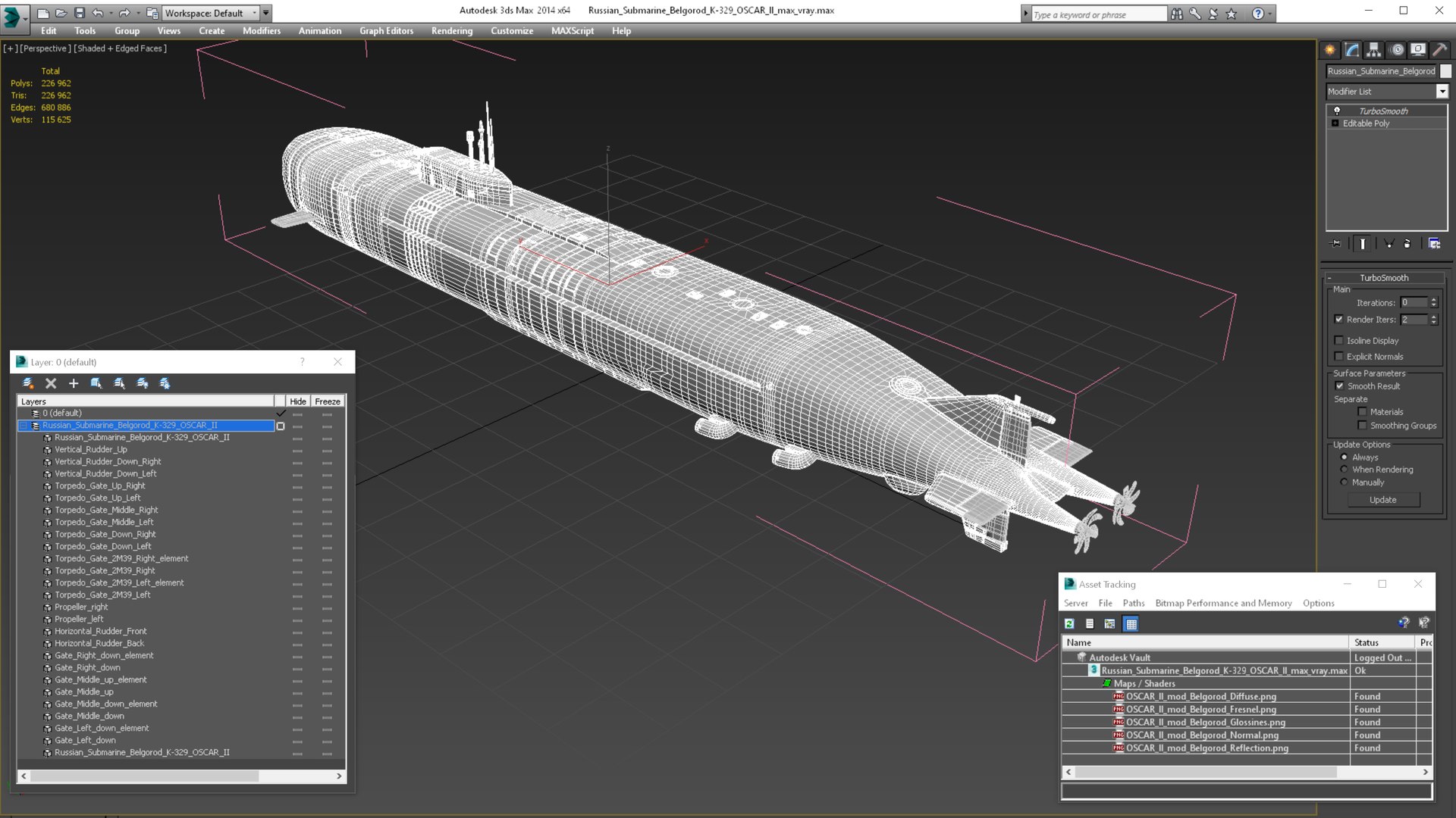 3D model Russian Submarine Belgorod K-329 OSCAR II - TurboSquid 2011425
