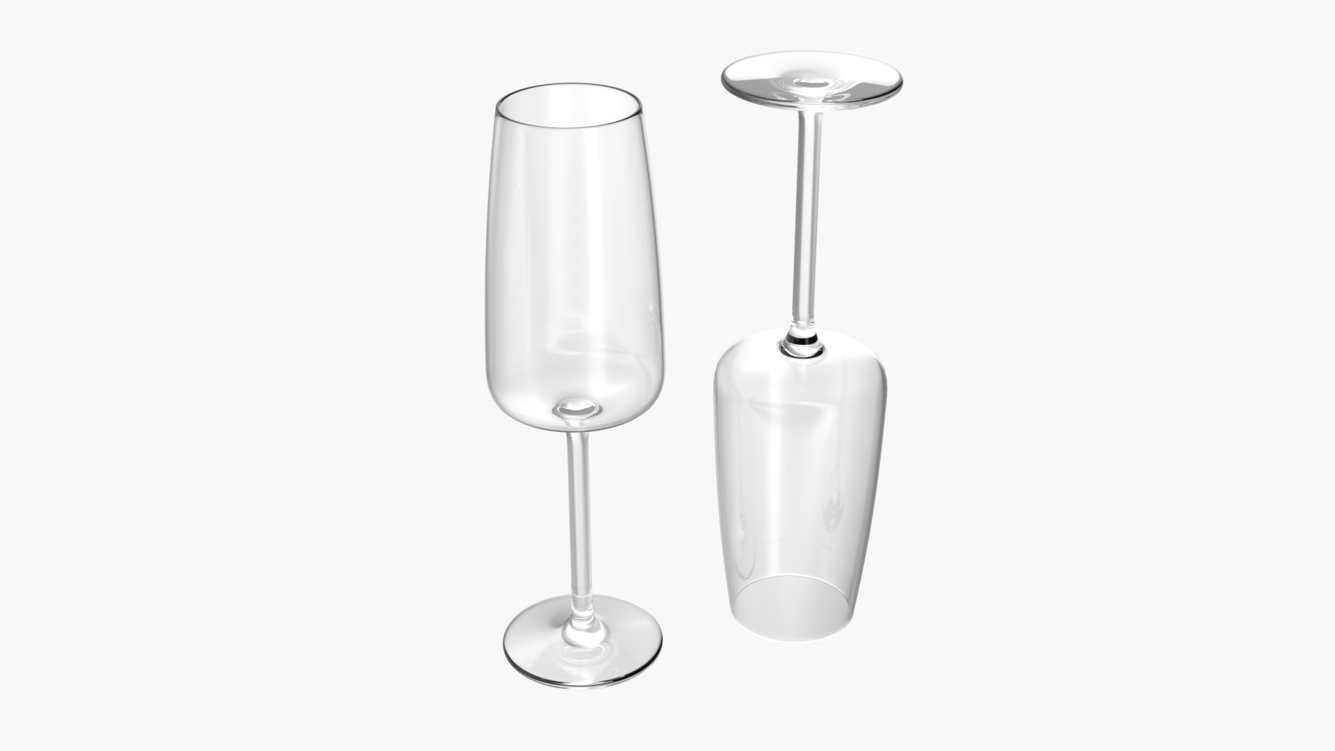 3D Vivid Champagne Flute Glass - TurboSquid 2287026