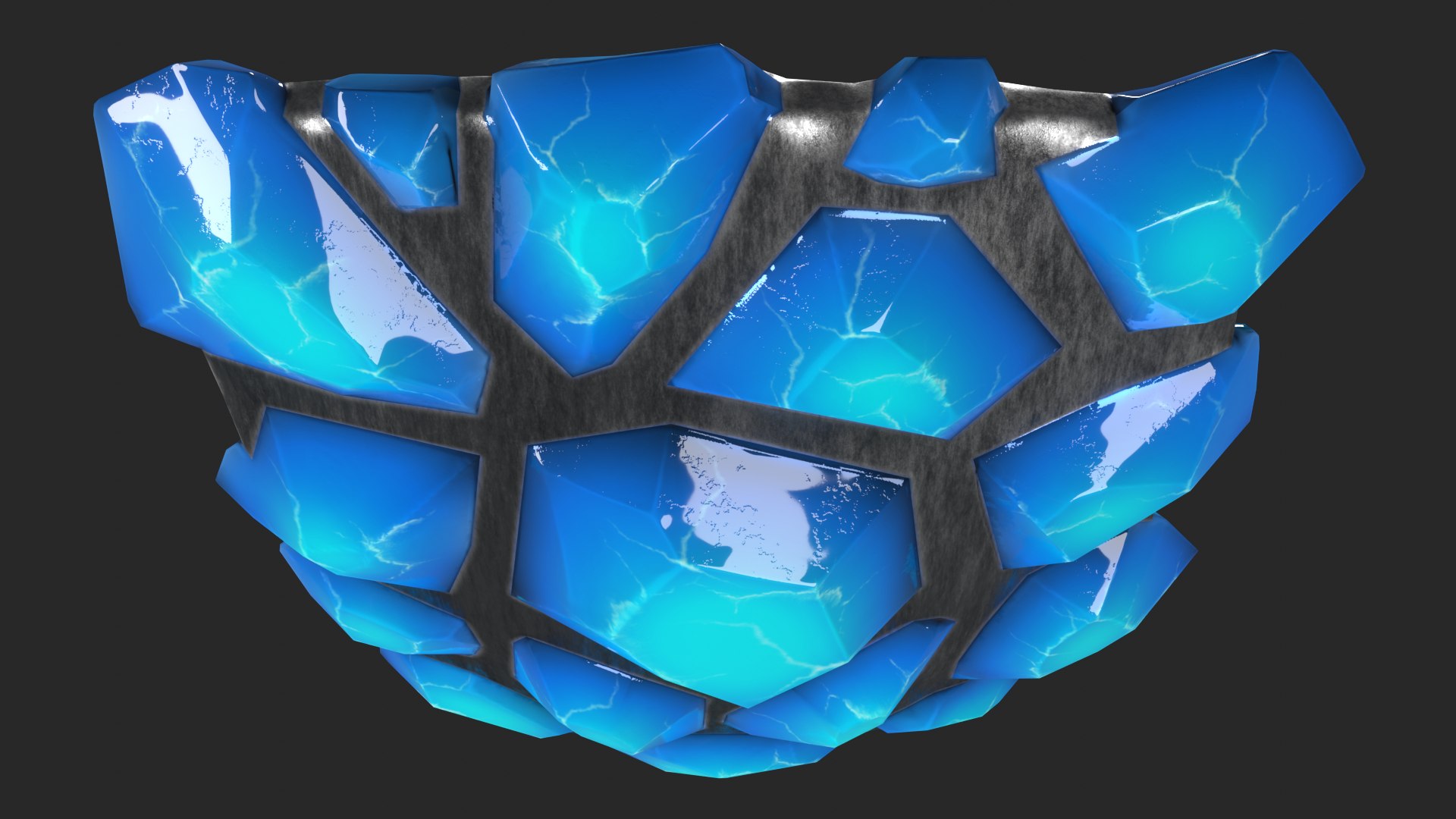 Ice Crystalled Shield Stylized Fantasy Low-Poly PBR 3D - TurboSquid 1787020