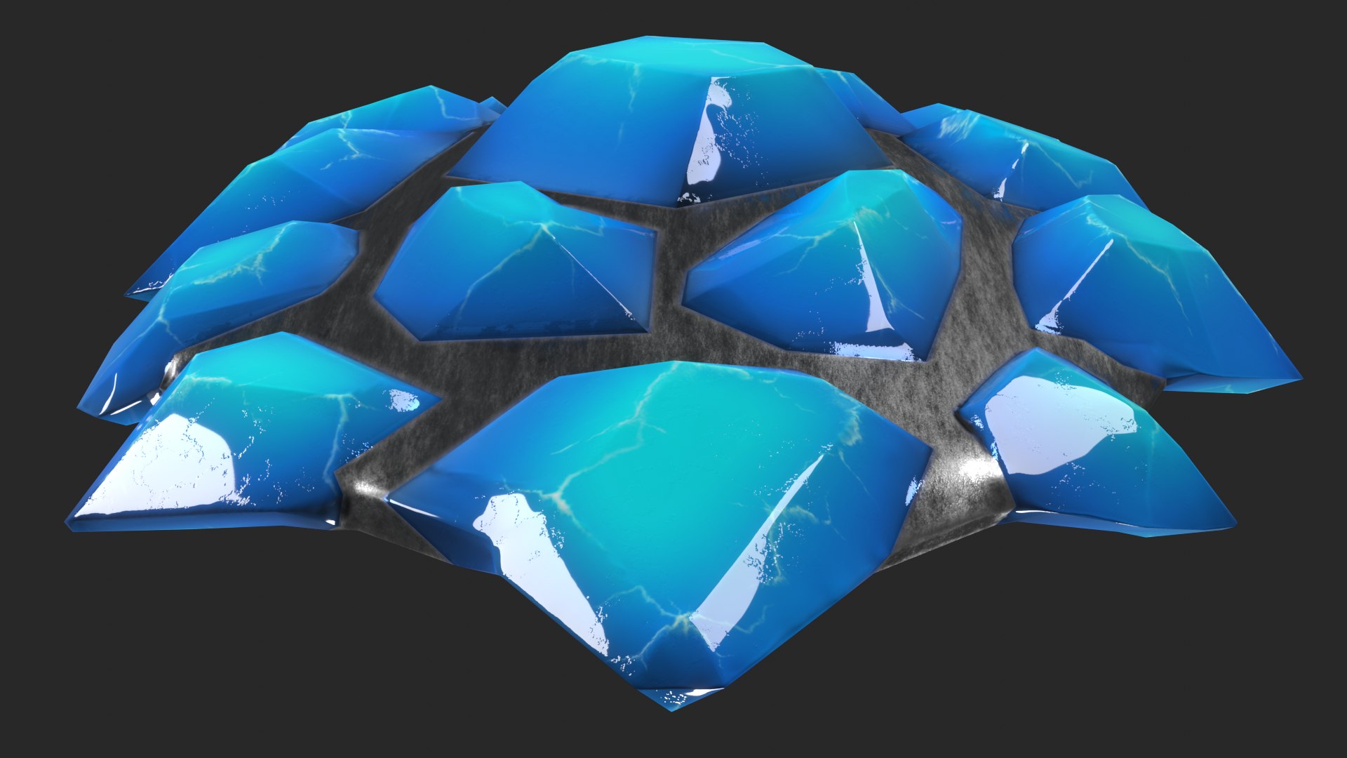 Ice Crystalled Shield Stylized Fantasy Low-Poly PBR 3D - TurboSquid 1787020