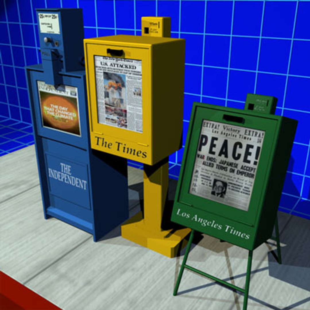 3d newspaper boxes 01 papers