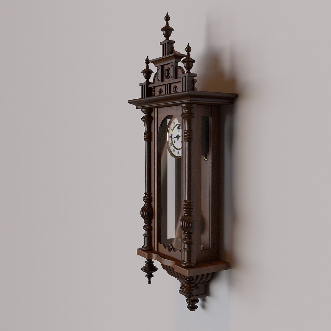 Obj Antique Pendulum Wall Clock