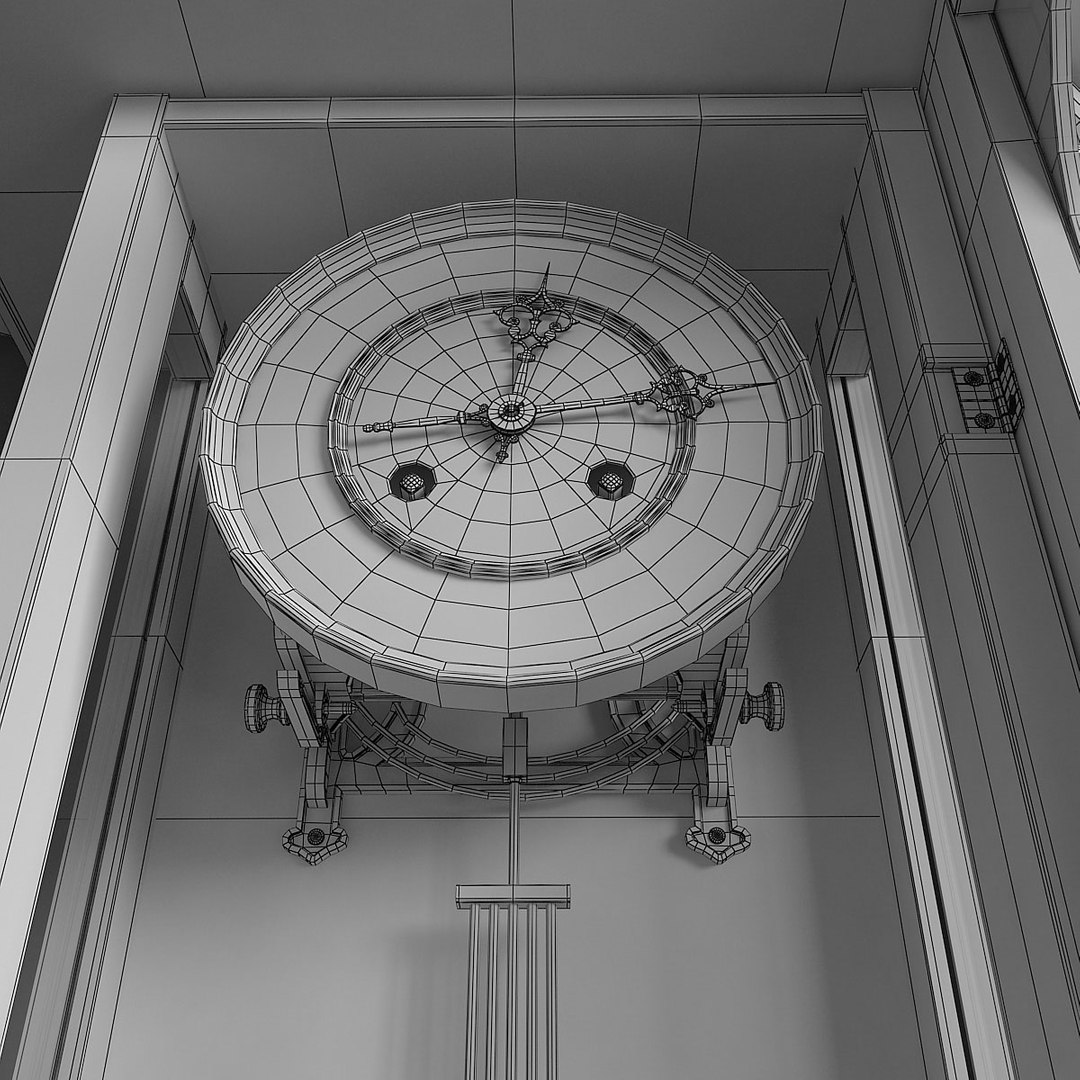 Obj Antique Pendulum Wall Clock