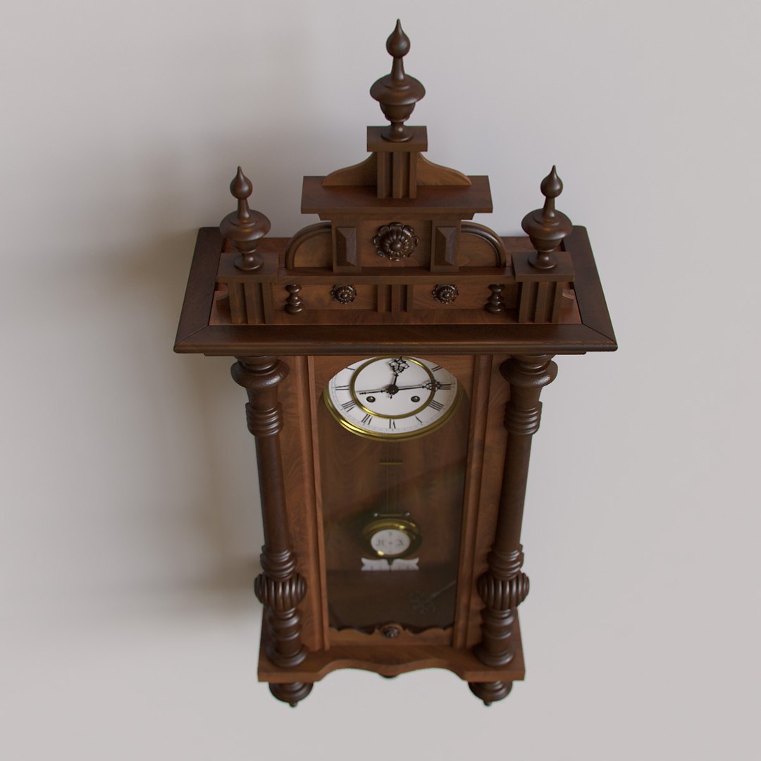 Obj Antique Pendulum Wall Clock