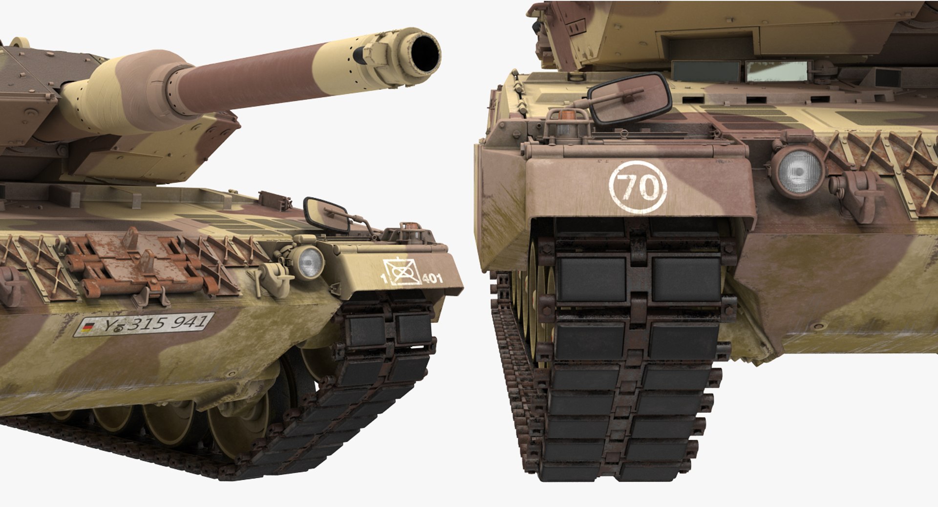 3d Model Of German Battle Tank Leopard