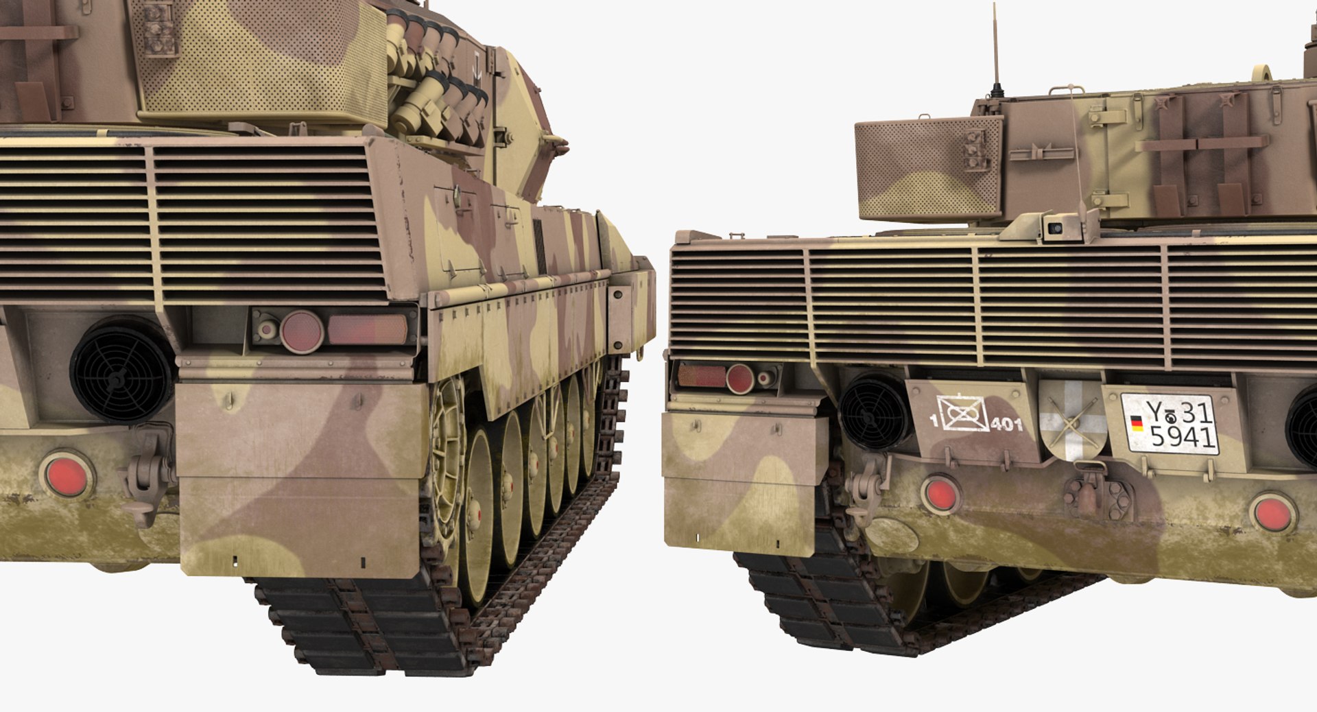 3d Model Of German Battle Tank Leopard