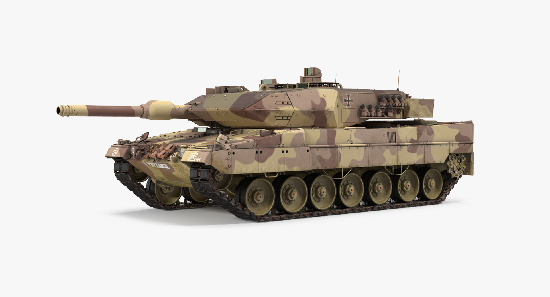 3d Model Of German Battle Tank Leopard