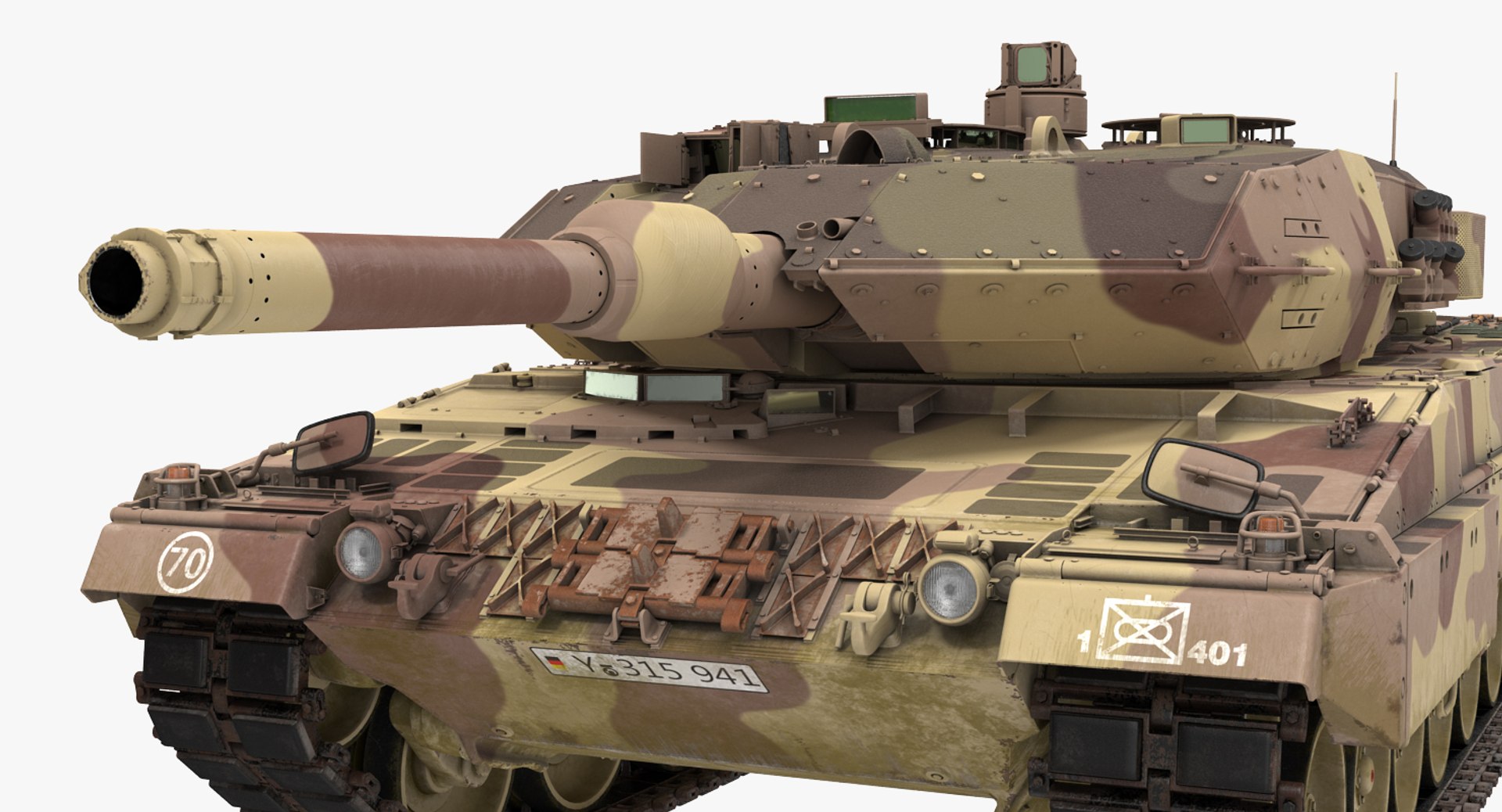 3d Model Of German Battle Tank Leopard