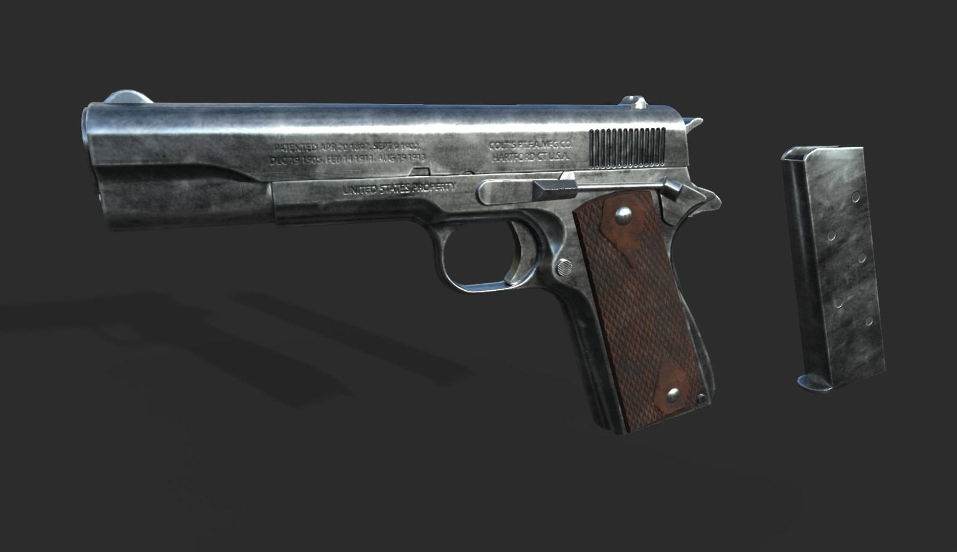 Colt M1911 Gun 3D Model - TurboSquid 1561364