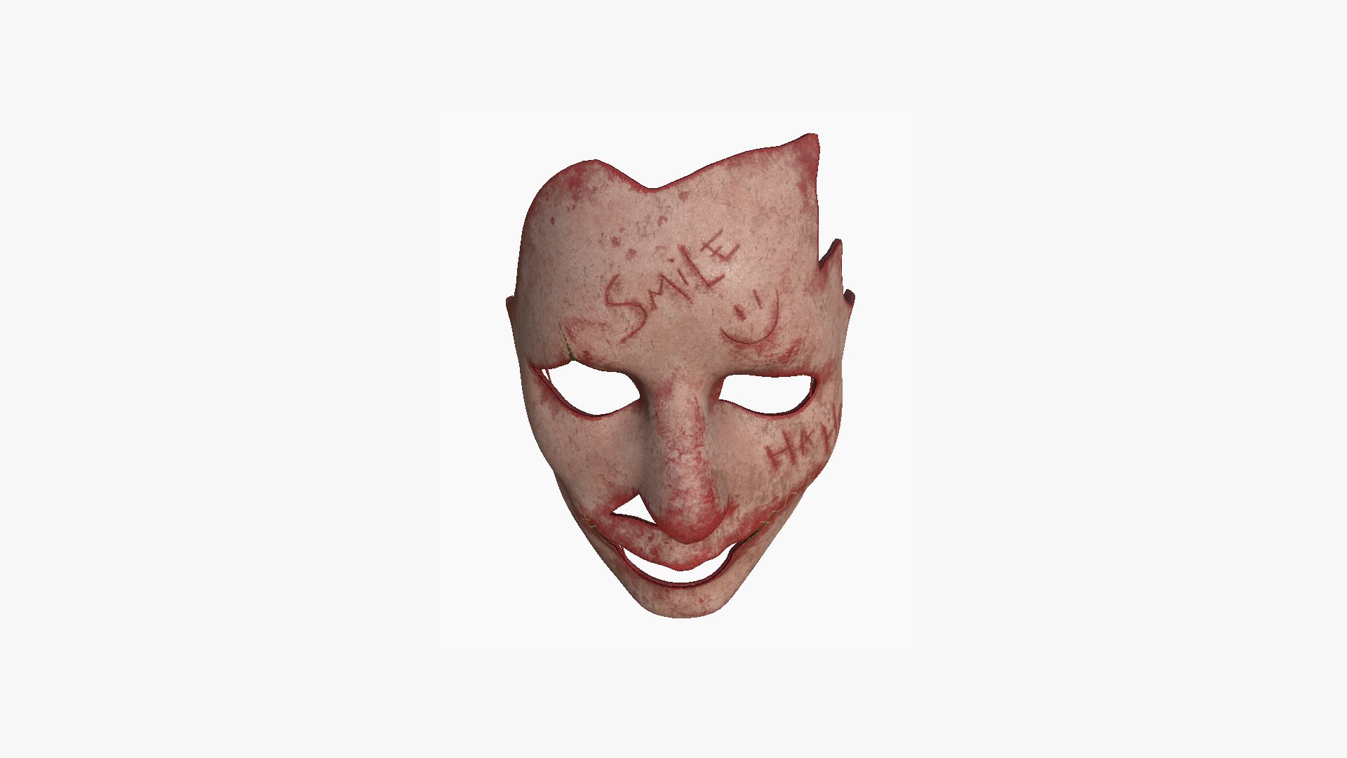 Human Skin Terror Mask A08 Blood Smile - Character Costume 3D Model ...