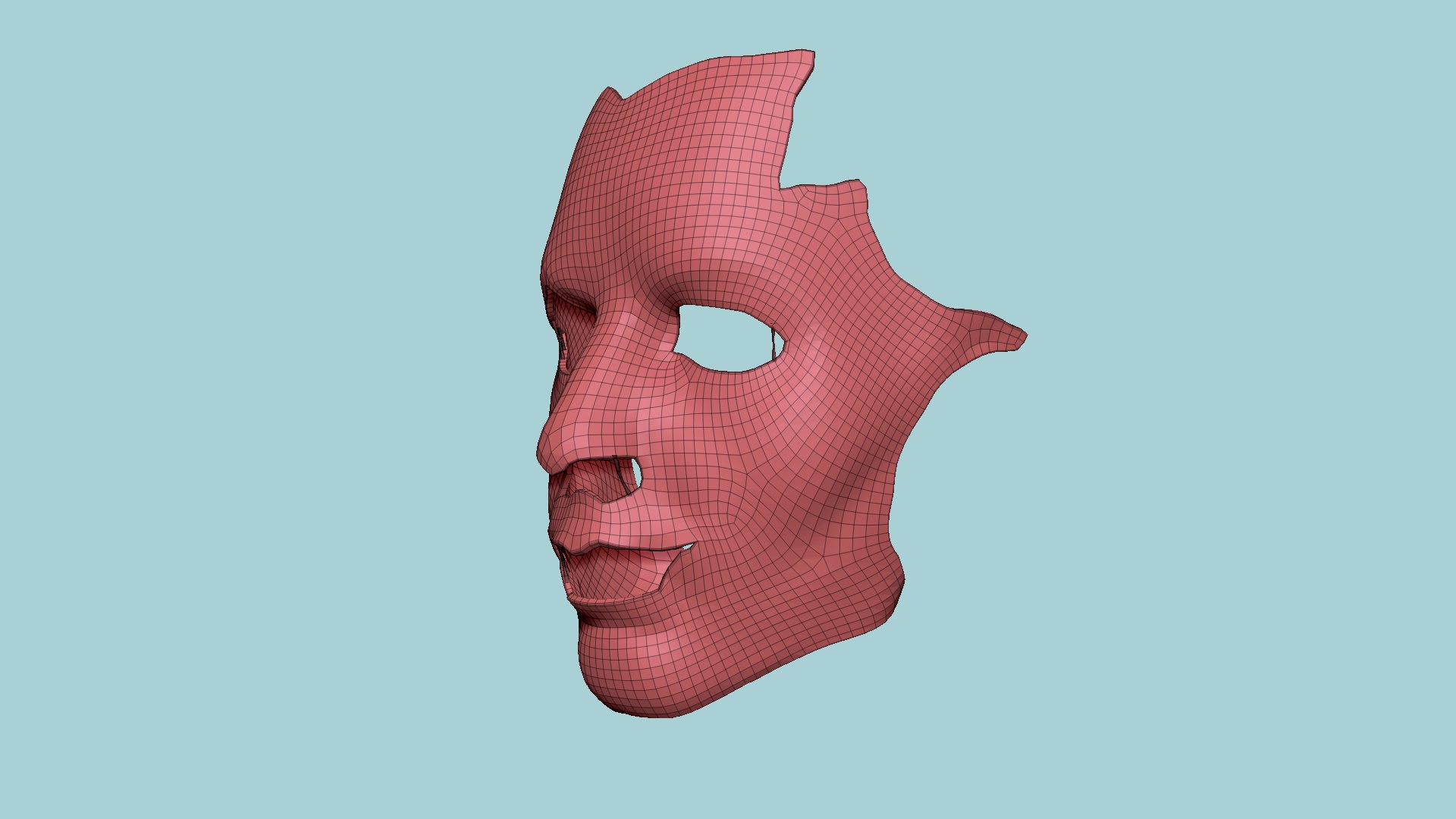 Human Skin Terror Mask A08 Blood Smile - Character Costume 3D Model ...