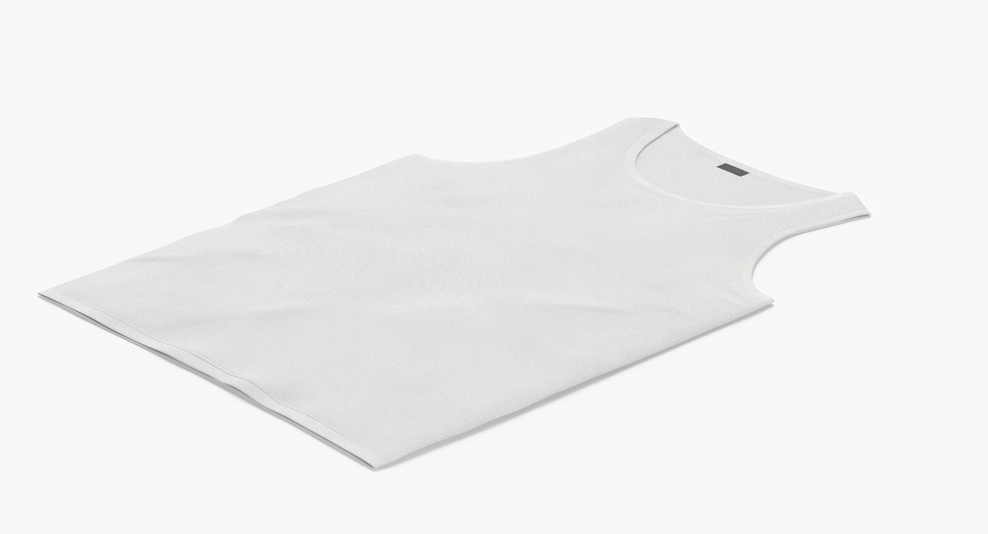 Sleeveless Flat Male Type 01 Front Blank White And Branded Heather 3D Model - TurboSquid 2186364