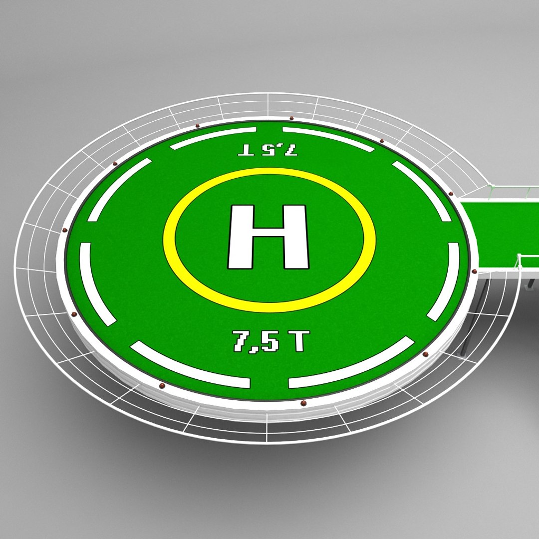 3d Helicopter Pad Model