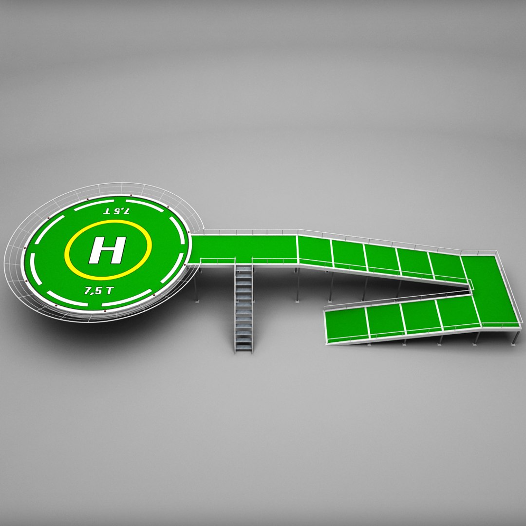 3d Helicopter Pad Model