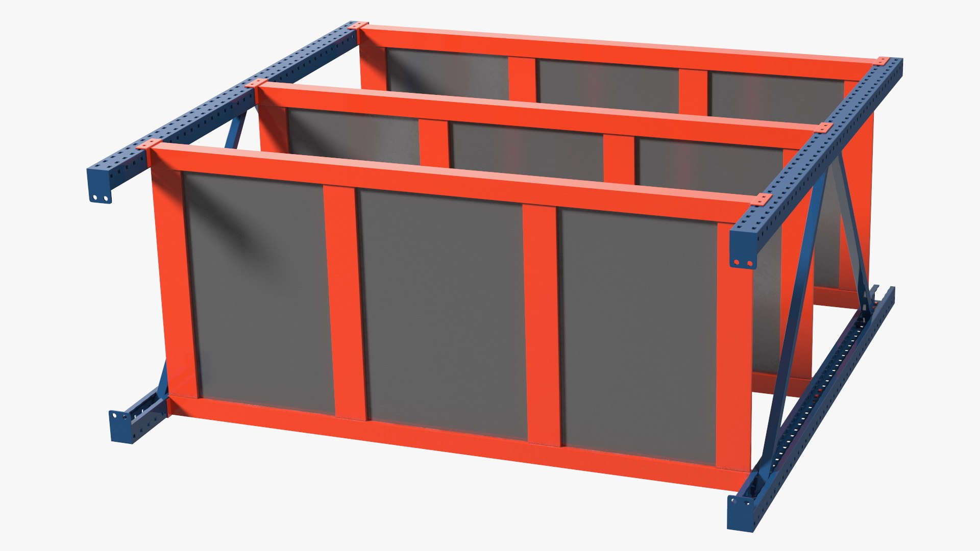 3D Mild Steel Industrial Storage Rack model - TurboSquid 2144089